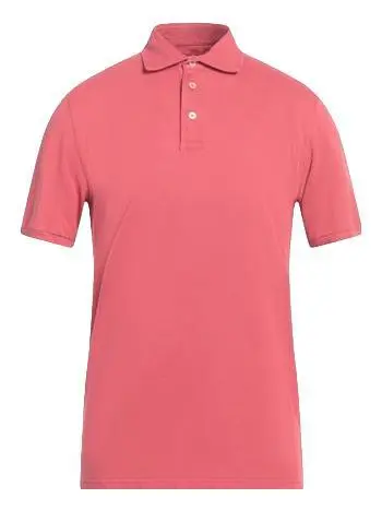Fedeli Polo Shirt Coral Size Cotton - Red