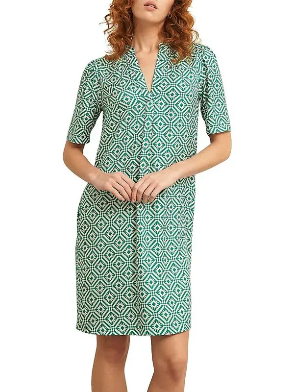 HOBBS LONDON Lucille Shift Dress - Green Ivory