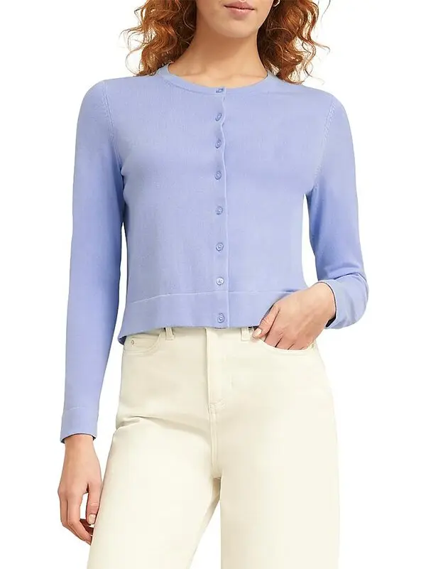HOBBS LONDON Michelle Cropped Cardigan - Maya Blue