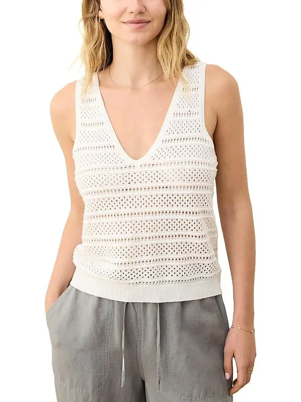 Marine Layer Finley Sweater Tank Top - White