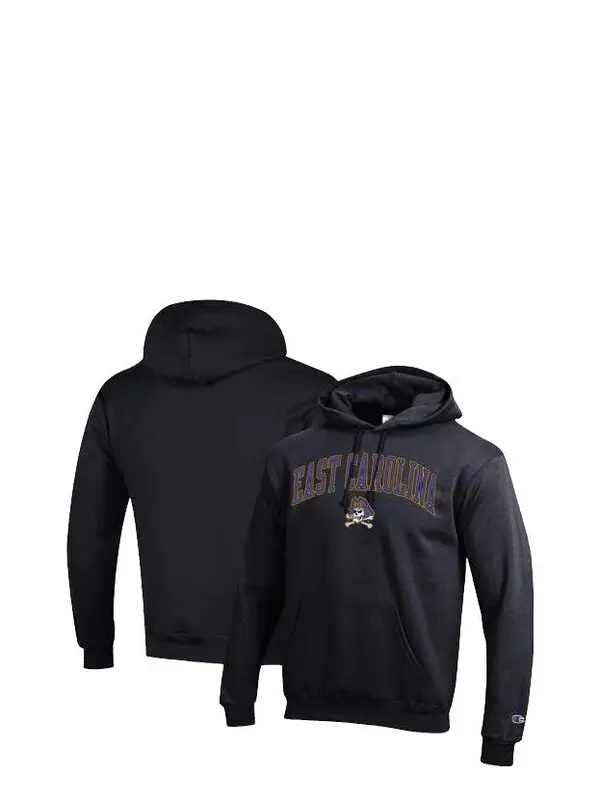 Champion Arch Over Logo Pullover Hoodie - Black