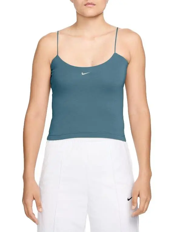 Nike Sportswear Chill Knit Crop Tank - Smokey Blue/ Sail