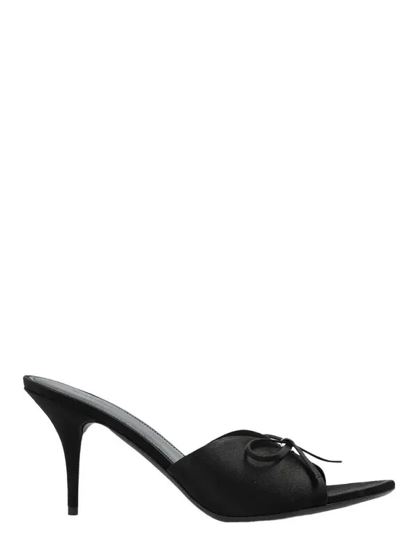 Balenciaga Knife Sandals With Bow Detailing - Black