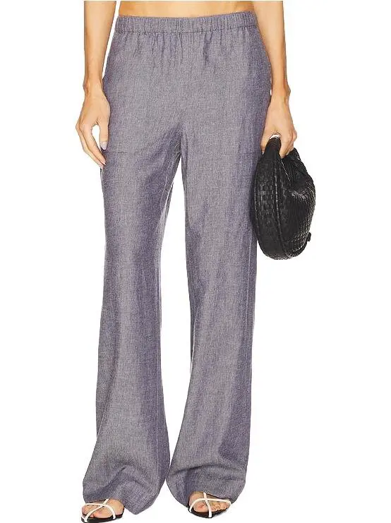 Vince Mid-rise Pull-on Pants - Mid Indigo