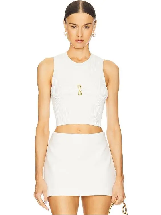 Aje Focal Knit Top - Ivory