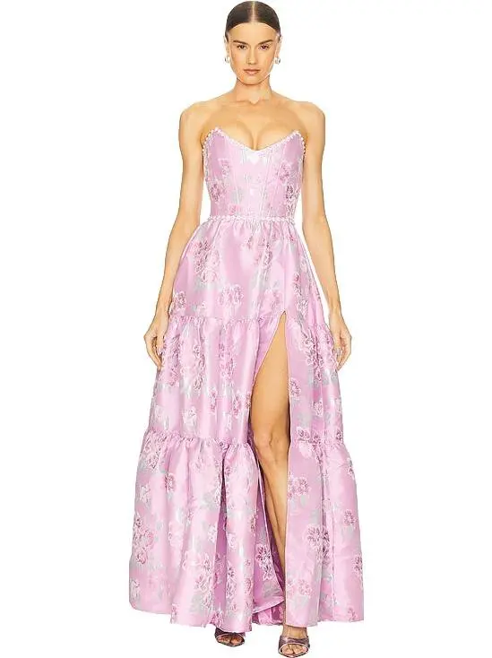 V. CHAPMAN Vivian Maxi Dress - Orchid Baroque Floral