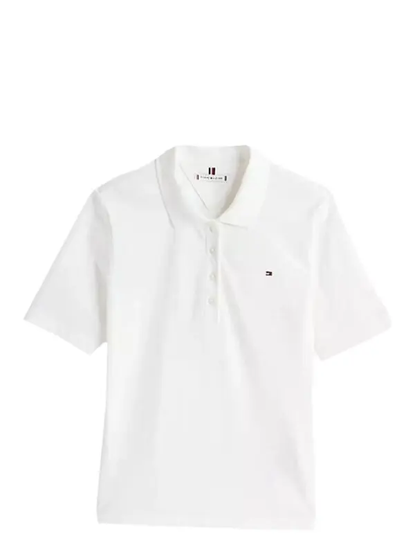 Tommy Hilfiger Logo Polo Top - White