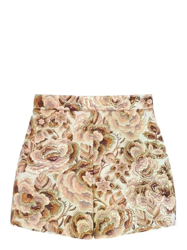 Valentino Garavani Floral-jacquard Shorts - Neutrals