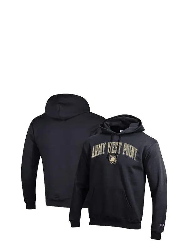 Champion Army Knights Arch Over Logo Pullover Hoodie - Black