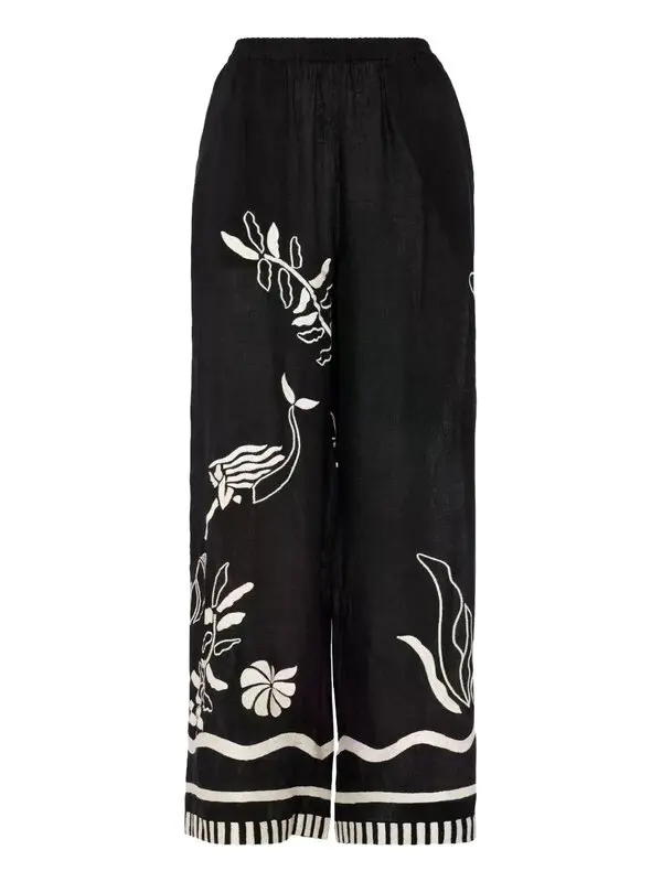 ERES Octopus Wide-leg Trousers - Black