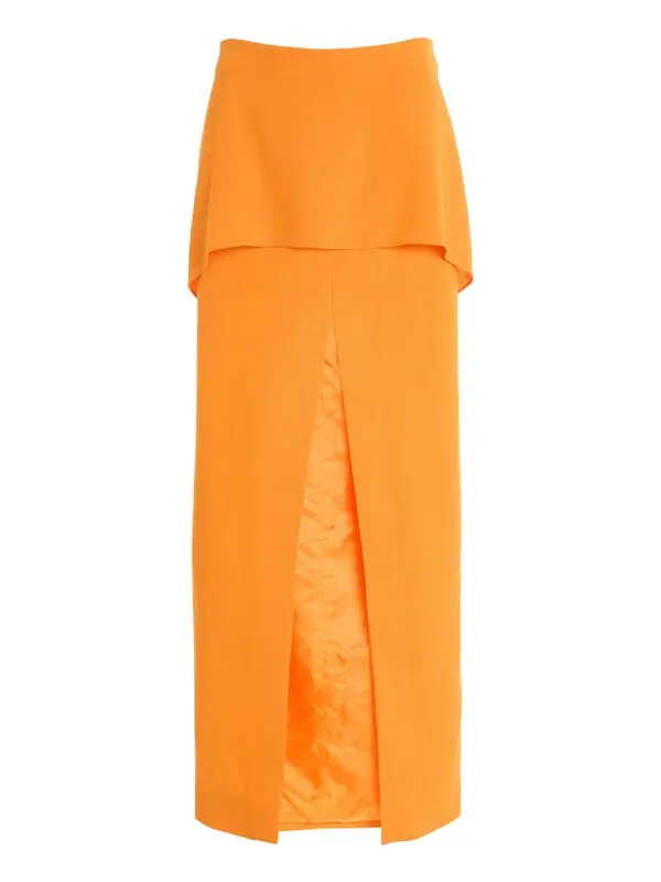 Tove Jia Wool Skirt - Orange