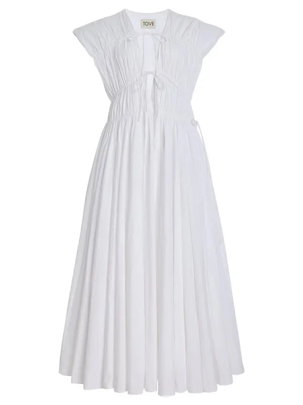 Tove Ceres Organic Cotton Midi Dress - White