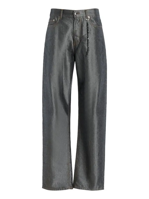 DARKPARK Gale Metallic Straight-leg Jeans - Grey