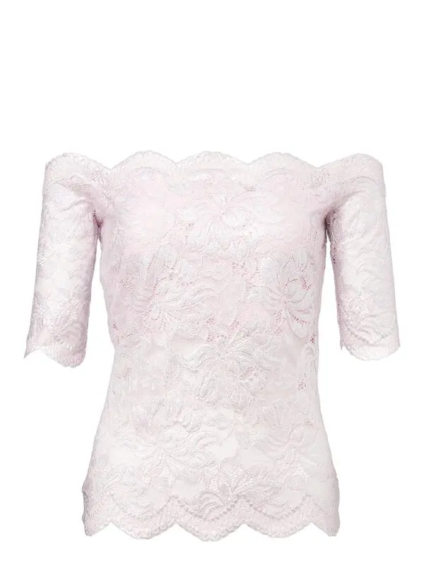 Rabanne Floral Lace Top - Pink