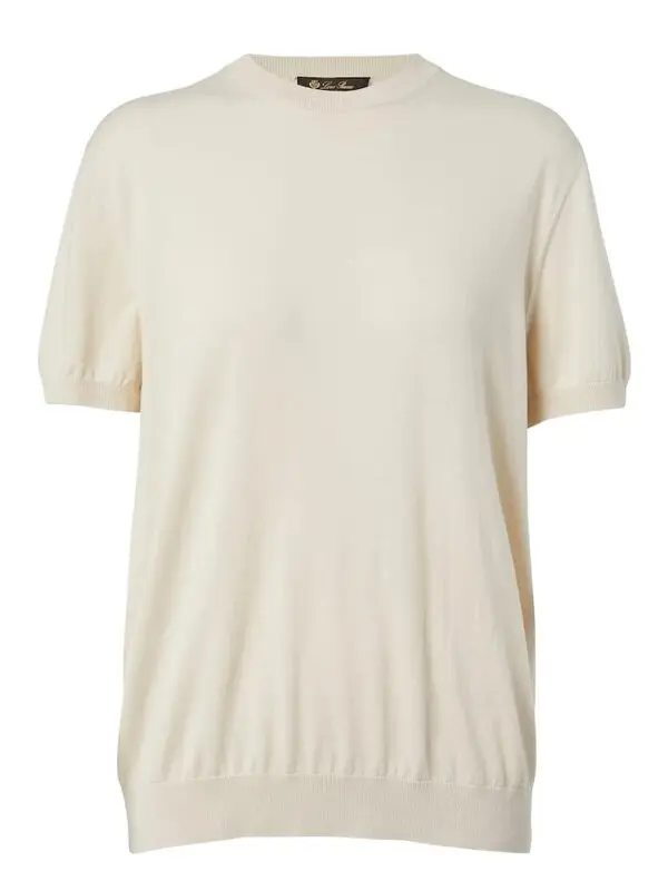 Loro Piana Ice Wish Knitted Cotton Top - Beige