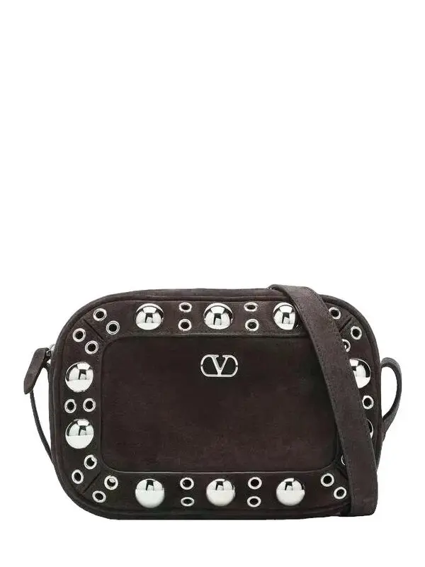 Valentino Garavani Nellcôte Small Suede Crossbody Bag - Brown