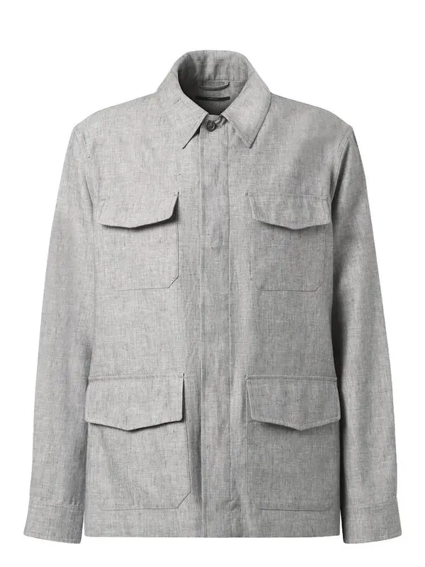 Dunhill Linen Field Jacket - Grey