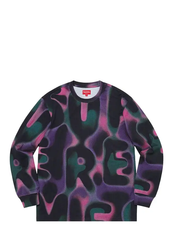 Supreme Half Tone Long-sleeve Top - Black