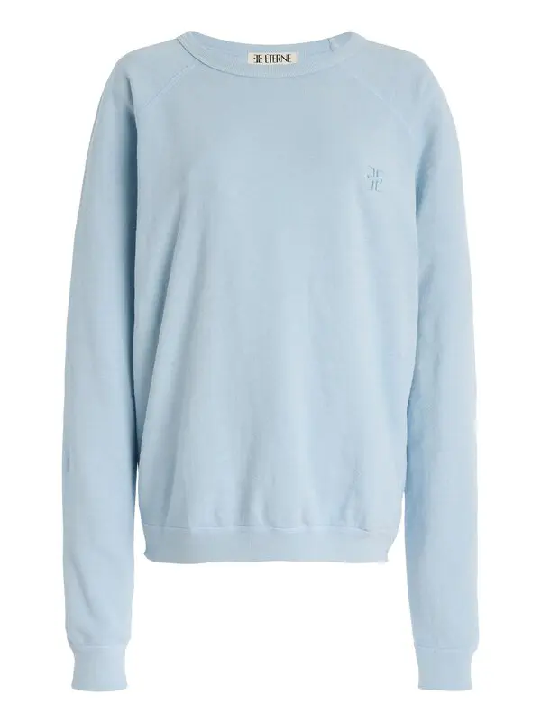 Eterne Sonny Oversized Cotton Sweatshirt - Light Blue
