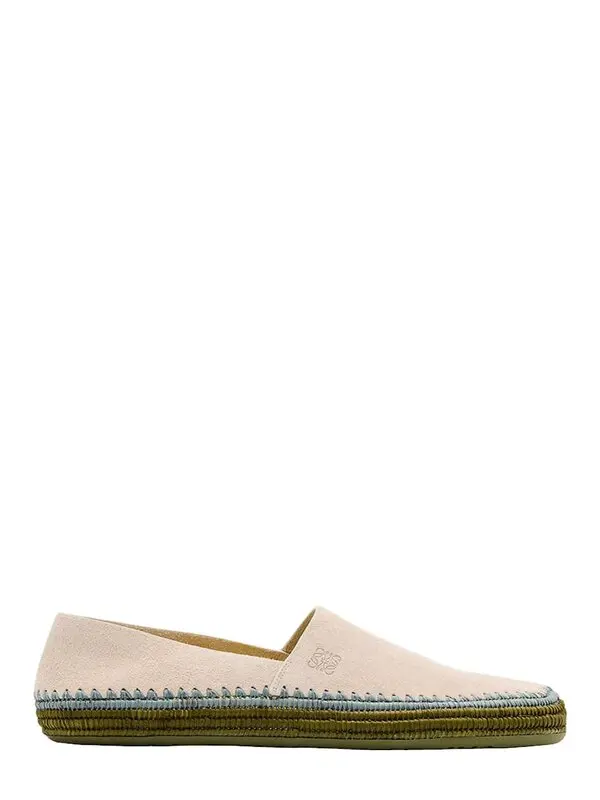 Loewe Rio Suede And Raffia Espadrilles - Light Beige