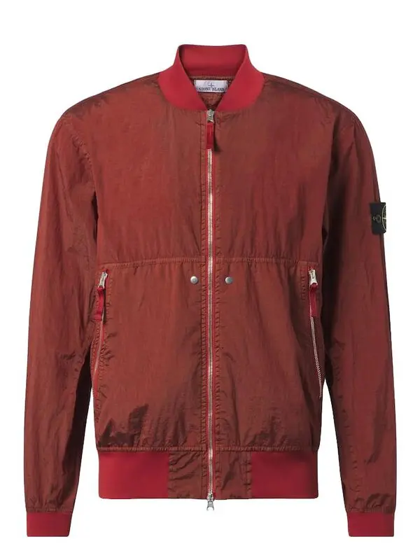 Stone Island Compass Bomber Jacket - Red