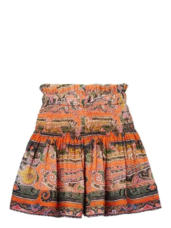 Isabel Marant Maelly Paisley Silk Voile Wide-leg Shorts - Multicoloured