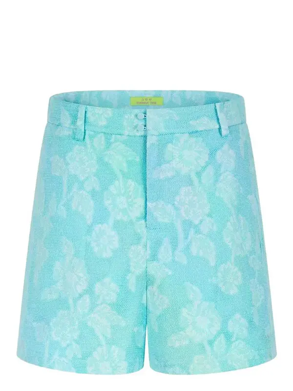 Shanghai Tang Patterned Jacquard Shorts - Blue