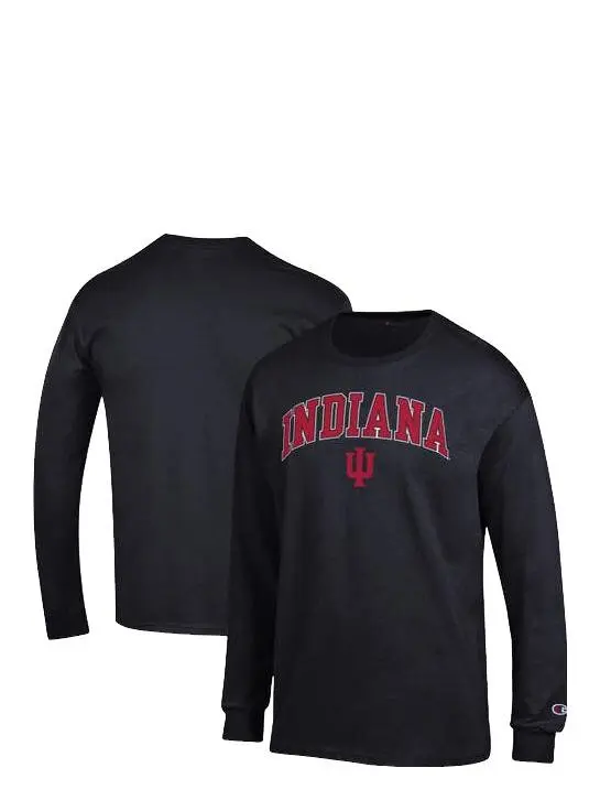 Champion Indiana Hoosiers Arch Over Logo Long Sleeve T-shirt - Black