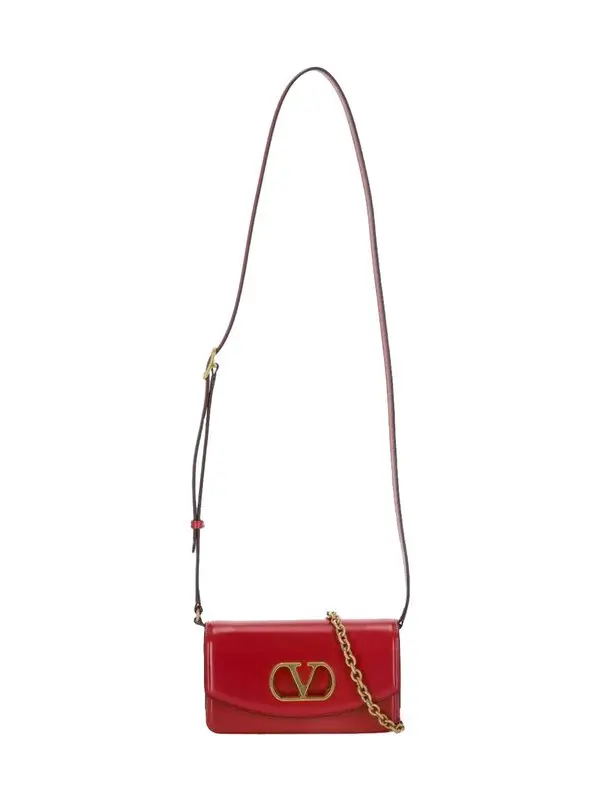 Valentino Garavani Vlogo Signature Shoulder Bag - Red