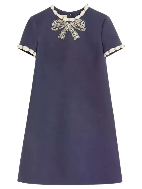 Valentino Garavani Crepe Couture Mini Dress - Blue