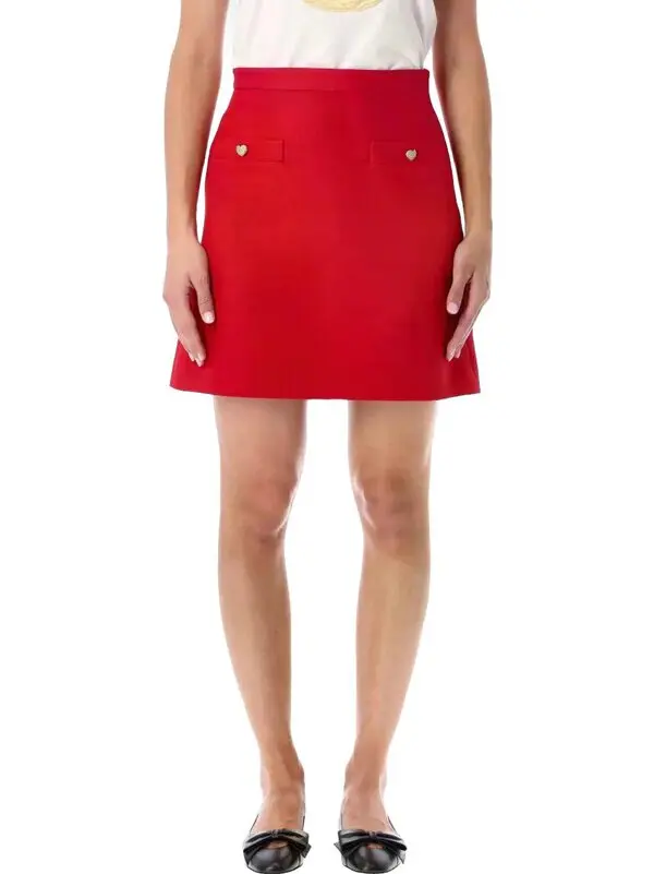 Valentino Garavani Heart-motif Mini Skirt - Red
