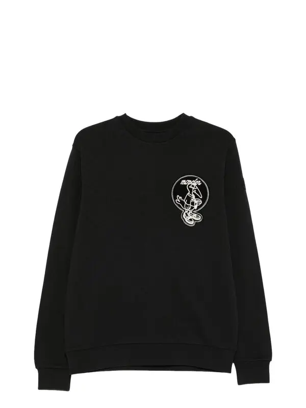 Moncler Crew Neck Logo Sweatshirt - Grey