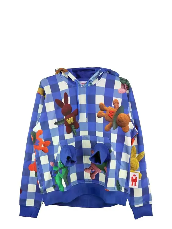 WALTER VAN BEIRENDONCK Printed Hoodie - Blue