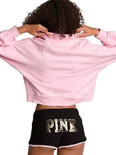 Pink Soft Modal Micro Shorts - Black