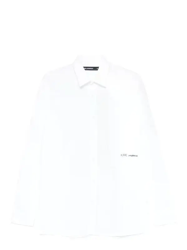Karl Lagerfeld Logo-appliqué Shirt - White