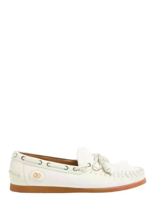 Valentino Garavani Palm Avenue Boat Shoes - White
