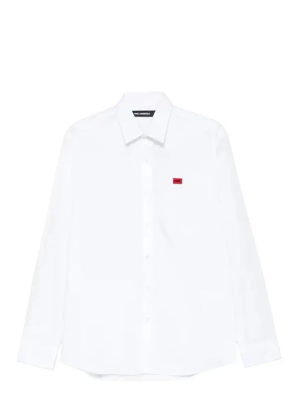 Karl Lagerfeld Logo-embroidered Shirt - White