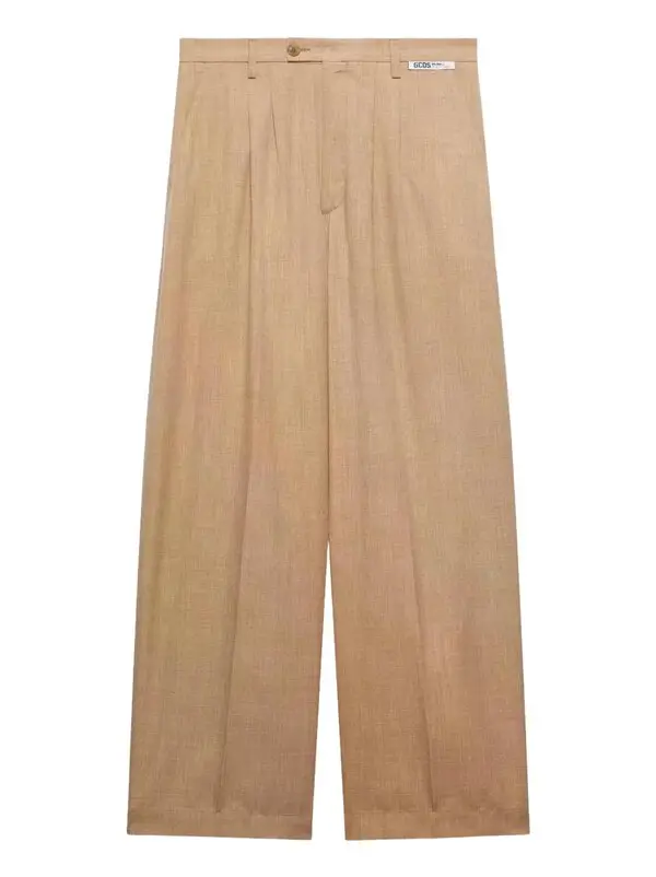 Gcds Pleated Trousers - Neutrals