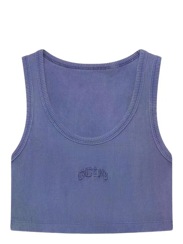 Gcds Logo-embroidered Tank Top - Purple