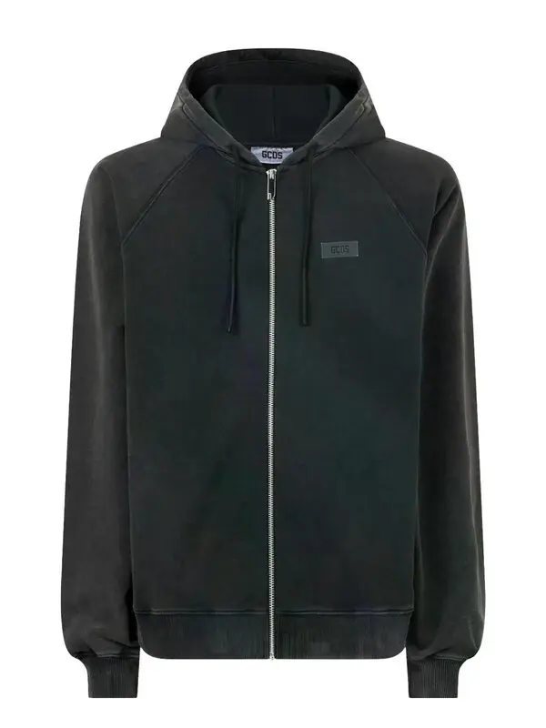 Gcds Cotton Zip-up Hoodie - Grey