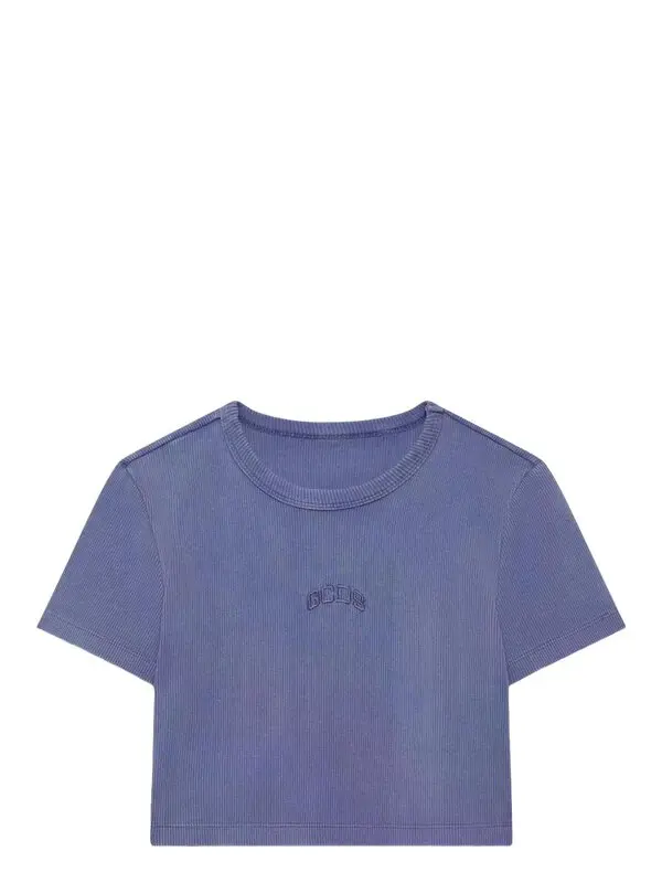 Gcds Logo Cropped T-shirt - Purple