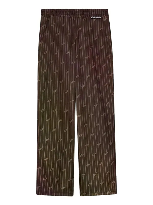 Gcds Pinstriped Track Pants - Brown