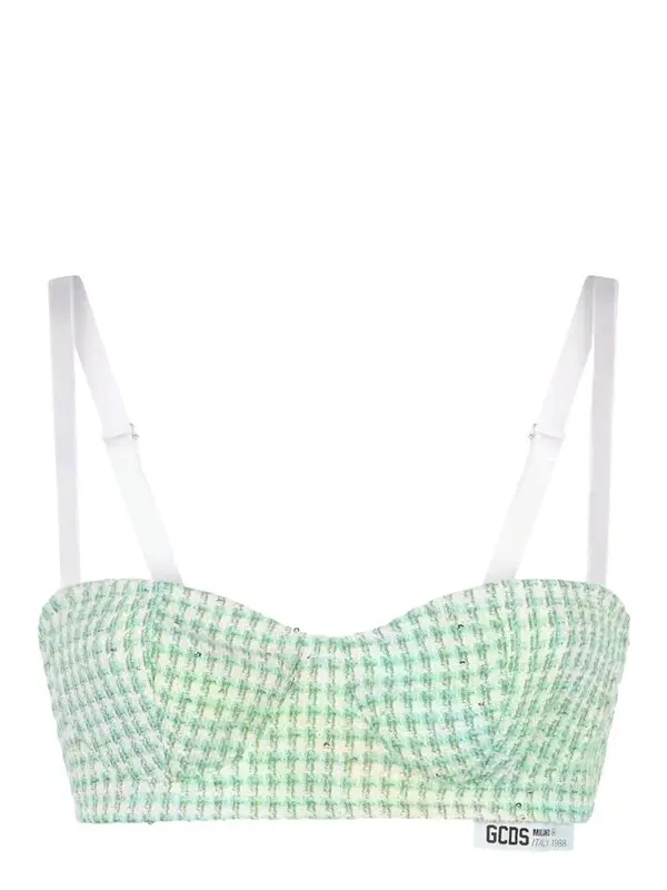 Gcds Tweed Top - Green