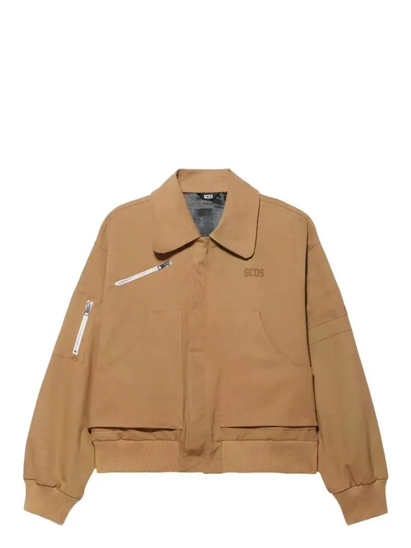 Gcds Canvas Shirt Jacket - Neutrals