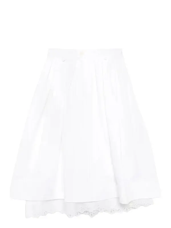Dice Kayek Cotton Midi Skirt - White