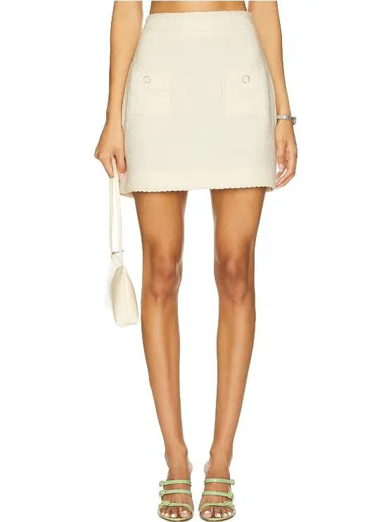 Simkhai Leighton Mini Skirt - Ivory