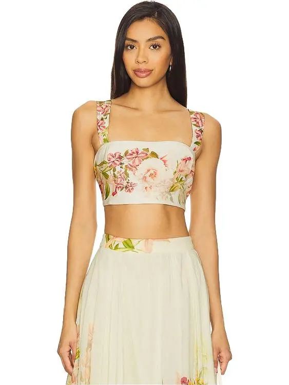 Hemant & Nandita Corset Top - Ivory Floral