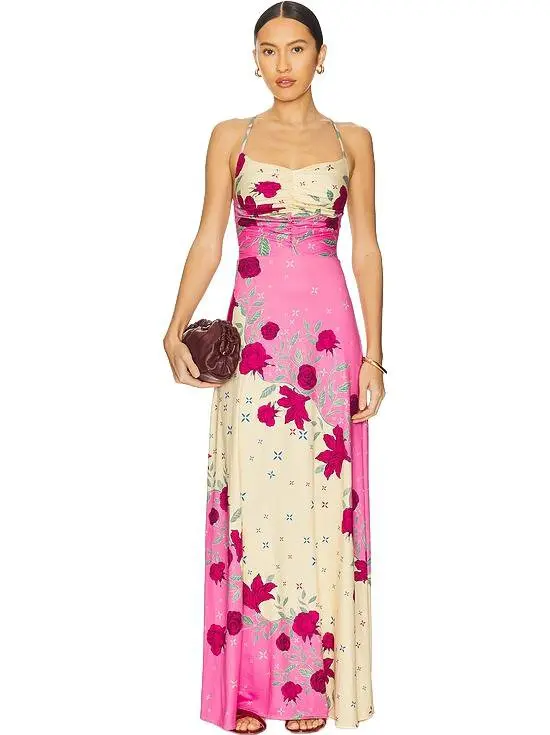 Agua Bendita X Arista Maxi Dress - Bohemian Pink Floral