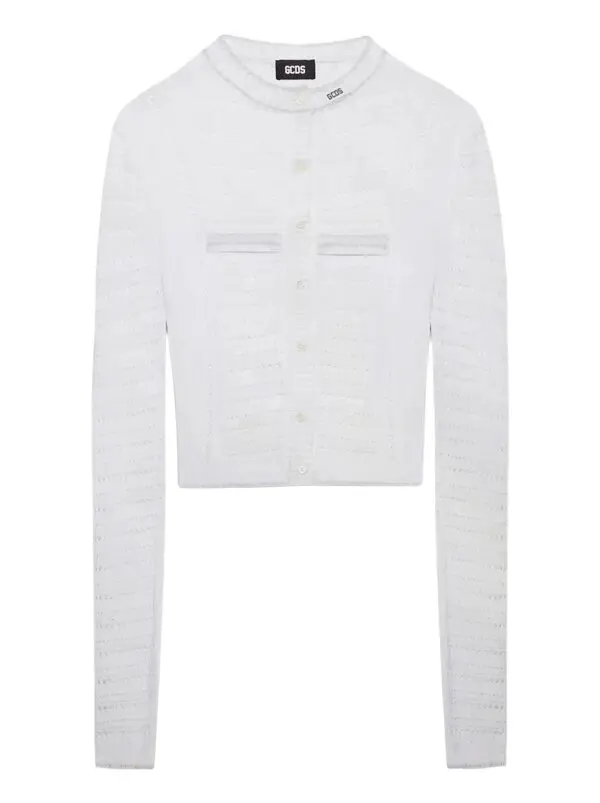 Gcds Tennis Cardigan - White