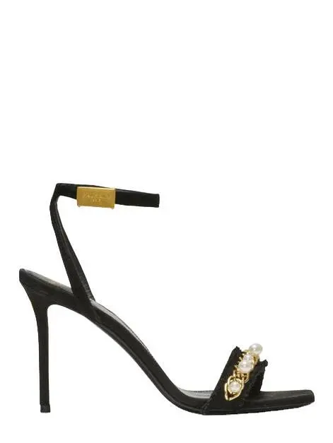 Balmain Pb Suede Sandals - Black